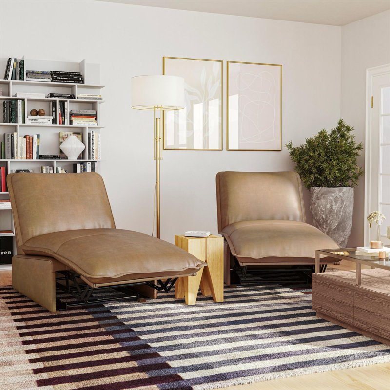 Wade Logan® Arnay Vegan Leather Power Recliner & Reviews | Wayfair