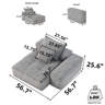 Ebern Designs Boneless Modern DIY Combination Tufted Modular Sofa With ...