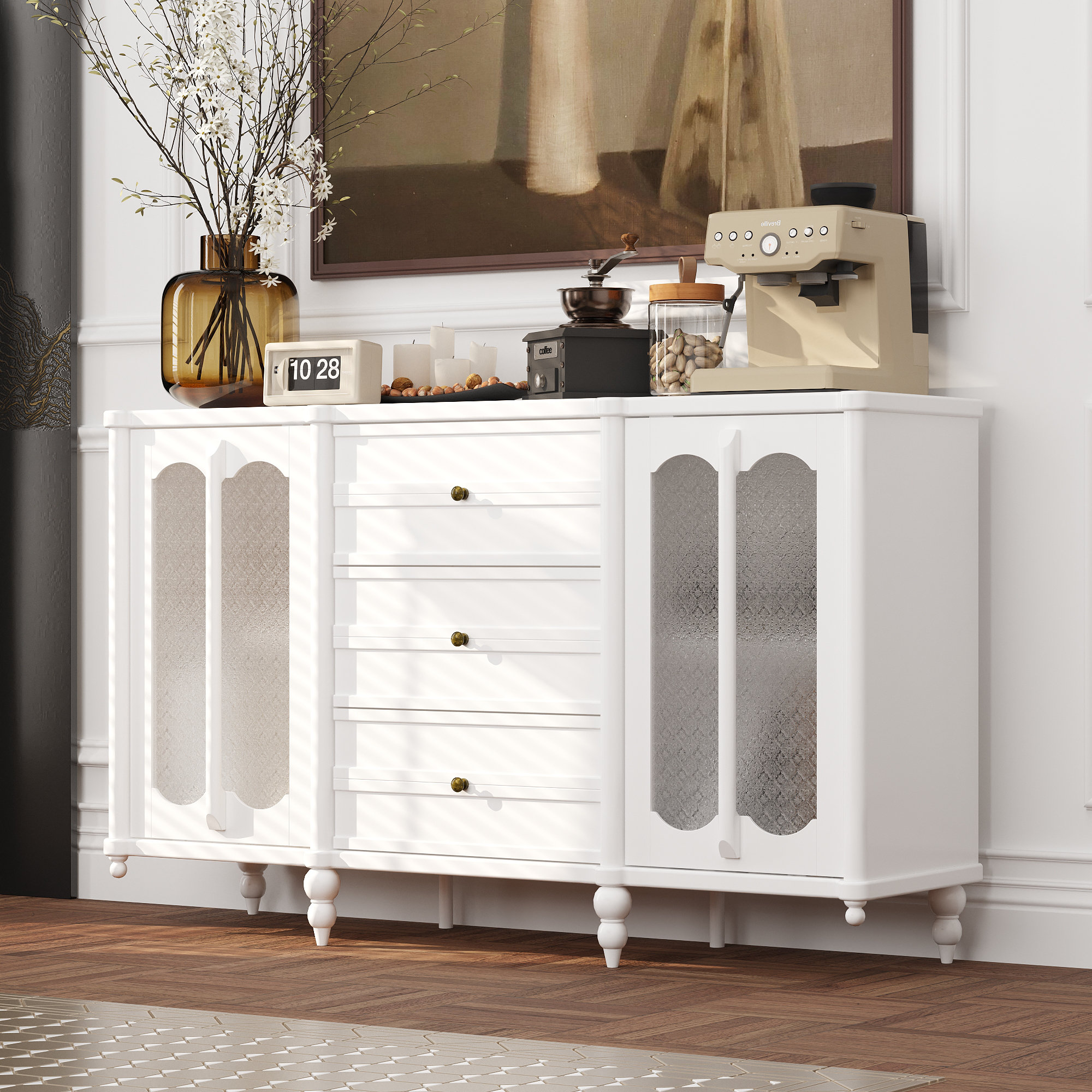 Alcott Hill® Elegent Accent Chest With 2 Doors And 3 Drawers | Wayfair
