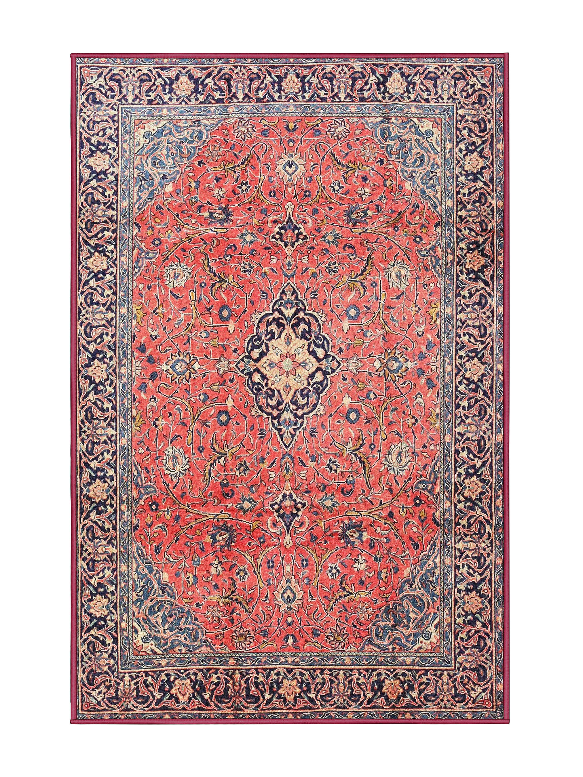 Astoria Grand Abdulrahman Oriental Red/Navy/Blue Area Rug | Wayfair