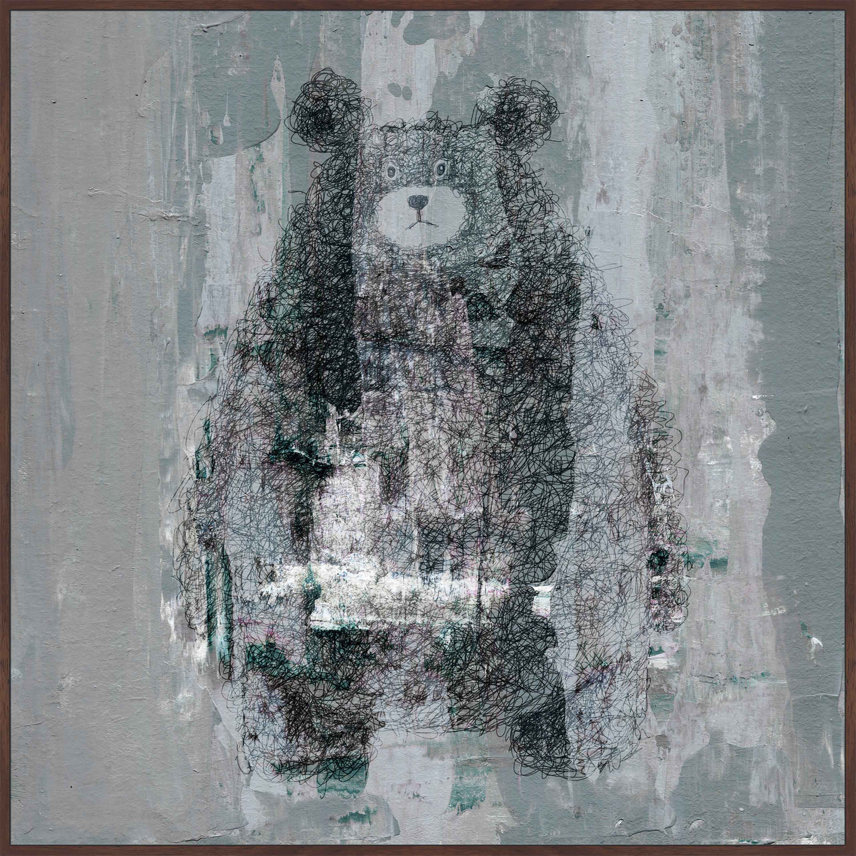 Parvez Taj 'Bear Confusion' Floater Framed Painting Print on Canvas ...