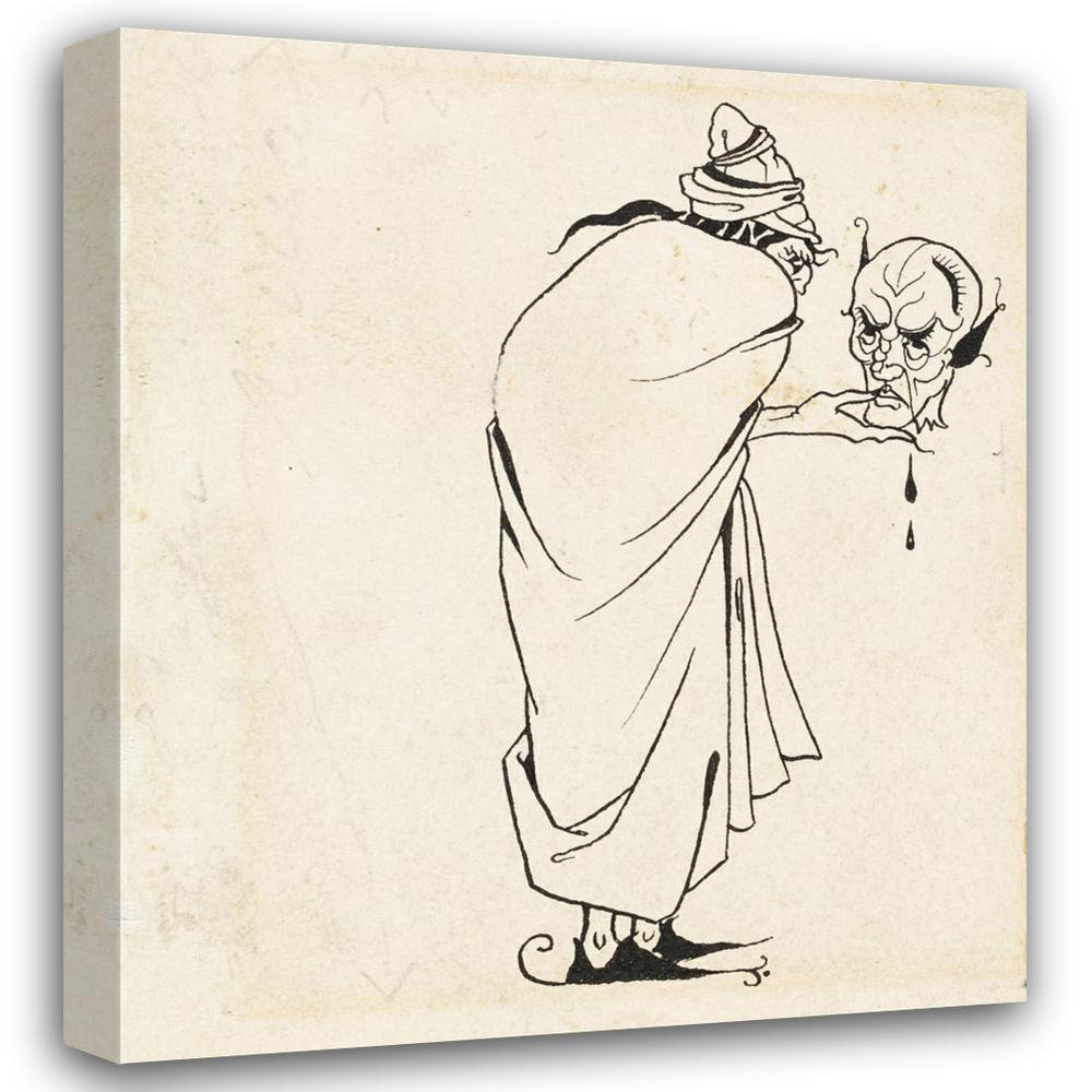 Lark Manor™ "Man with Skull" by Aubrey Vincent Beardsley - Gallery Wrap ...
