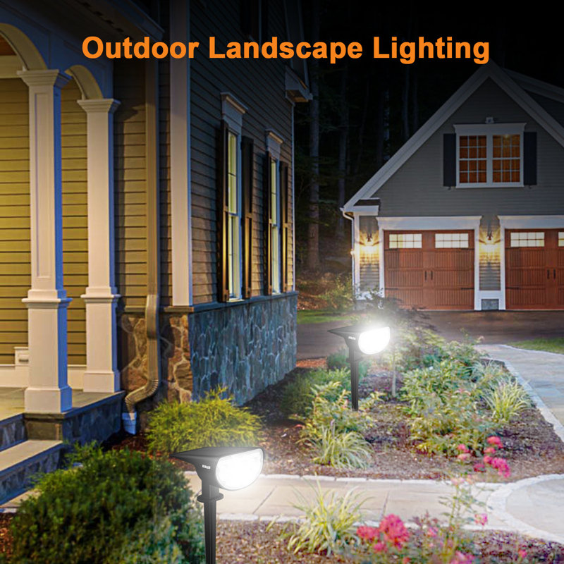 JESLED Black Solar Powered Integrated LED Spot Light Pack & Reviews ...