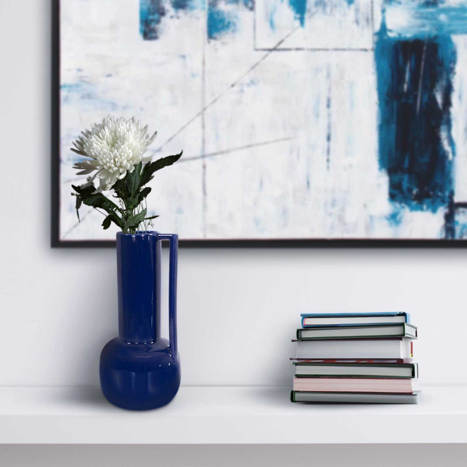 Winston Porter Bella Sapphire Blue Tall Ceramic Pitcher - Wayfair Canada