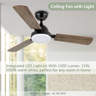 Wrought Studio™ Dilbert 44-inch Ceiling Fan with LED Light and Remote ...