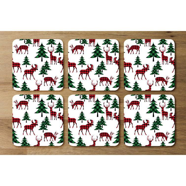 The Seasonal Aisle Square 6 Piece Coaster Set | Wayfair.co.uk