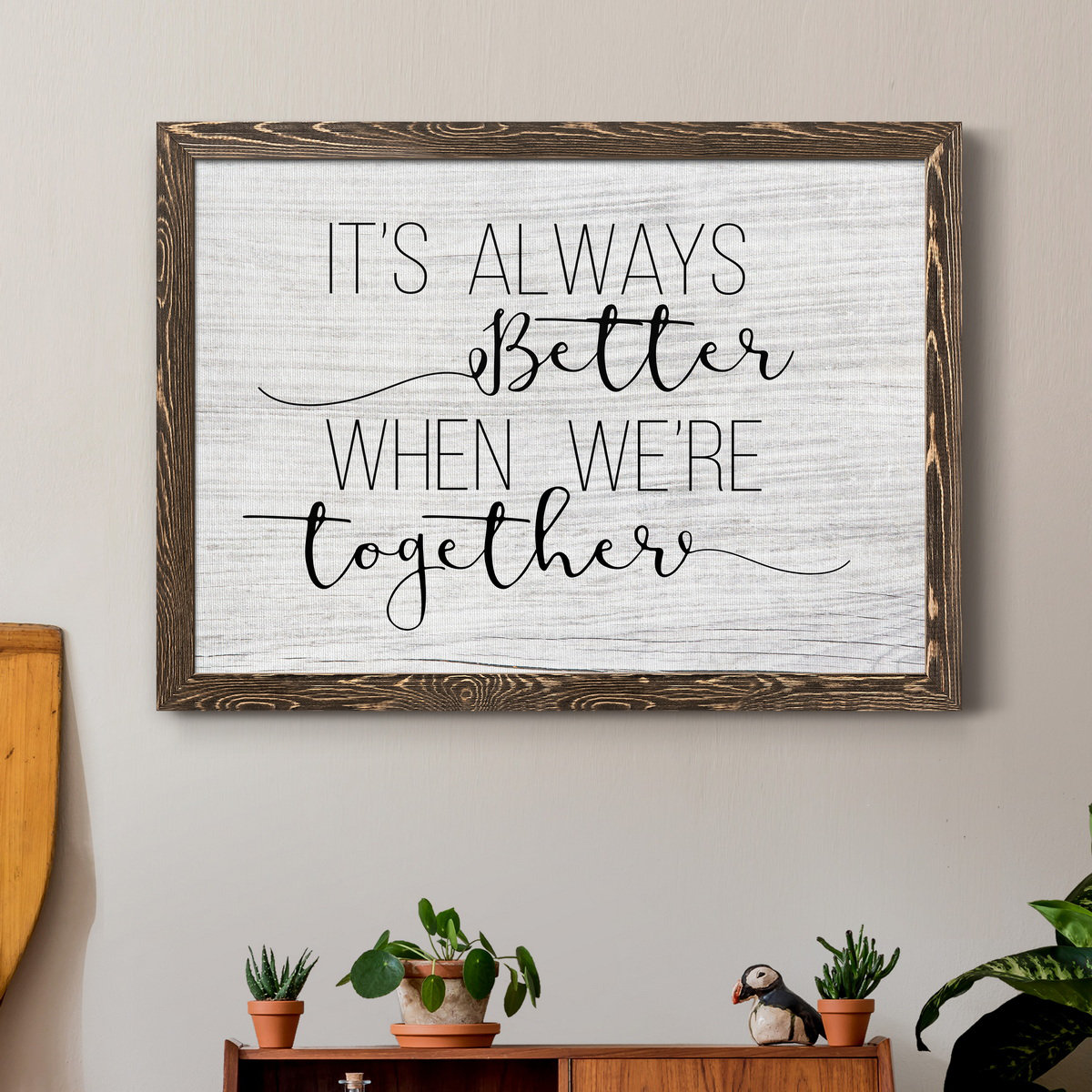 Trinx Always Better Together - Graphic Art Print on Canvas | Wayfair