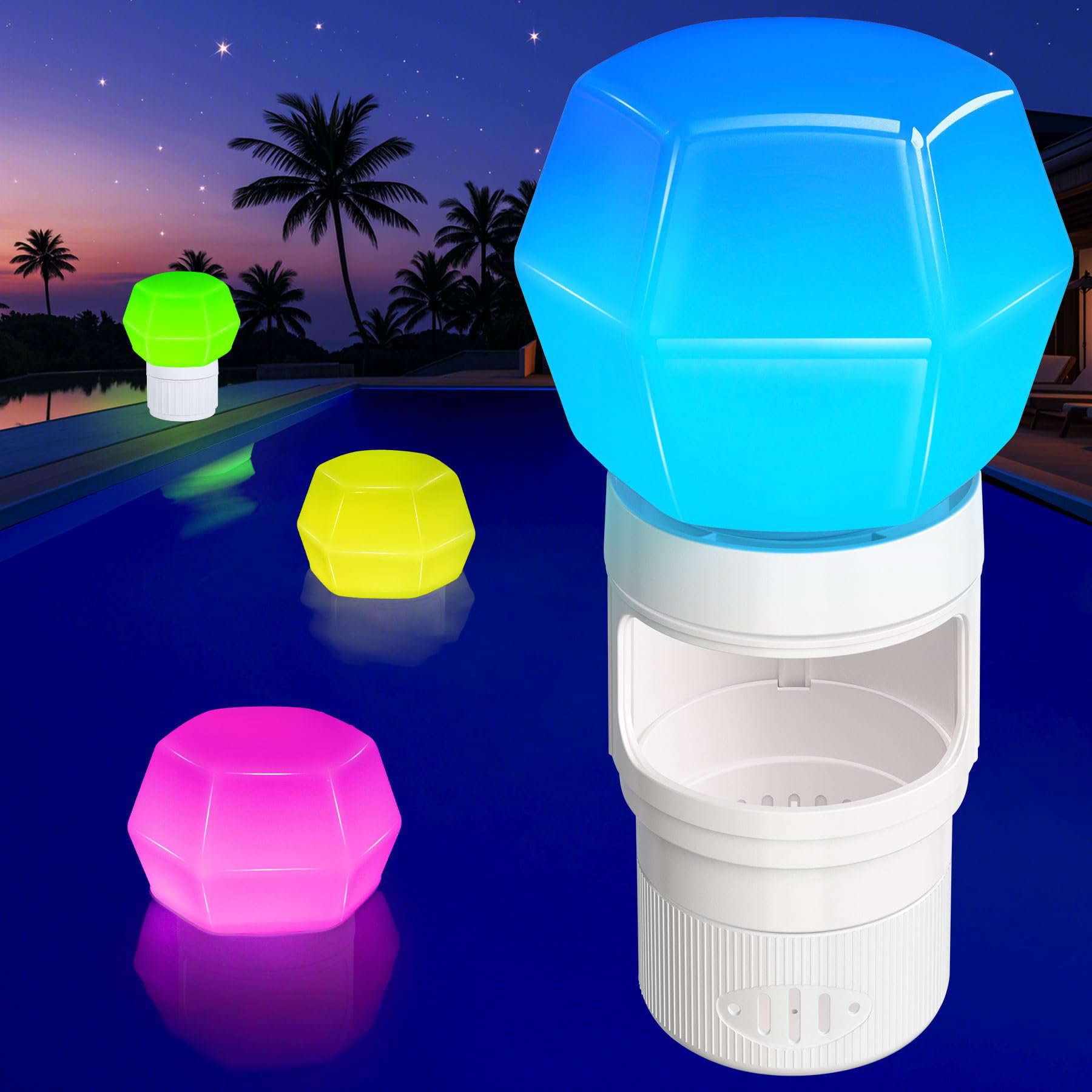 Fashion Finesse Pool Chlorine Floater,Solar Chlorine Floaters With ...