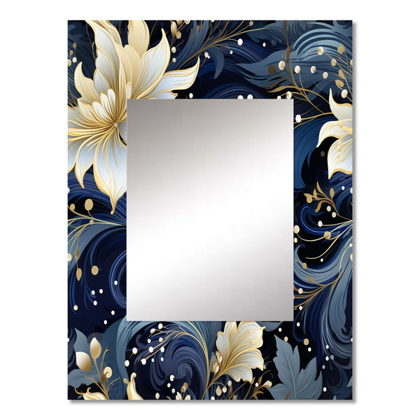 Fleur De Lis Living Astral Blue White Damask Radiance - Damask Mirror ...