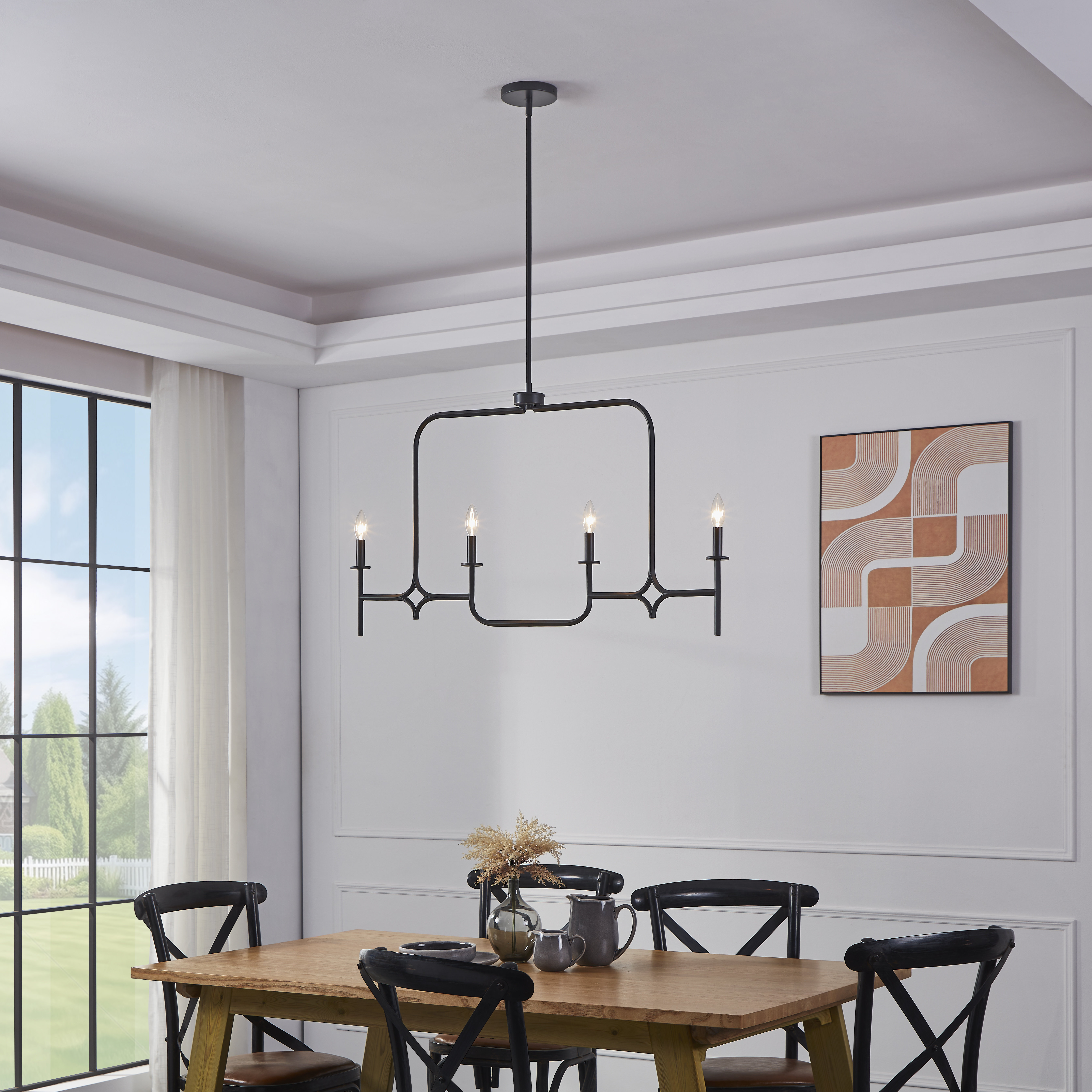 Winston Porter Nakhai 4 - Light Linear Pendant - Wayfair Canada