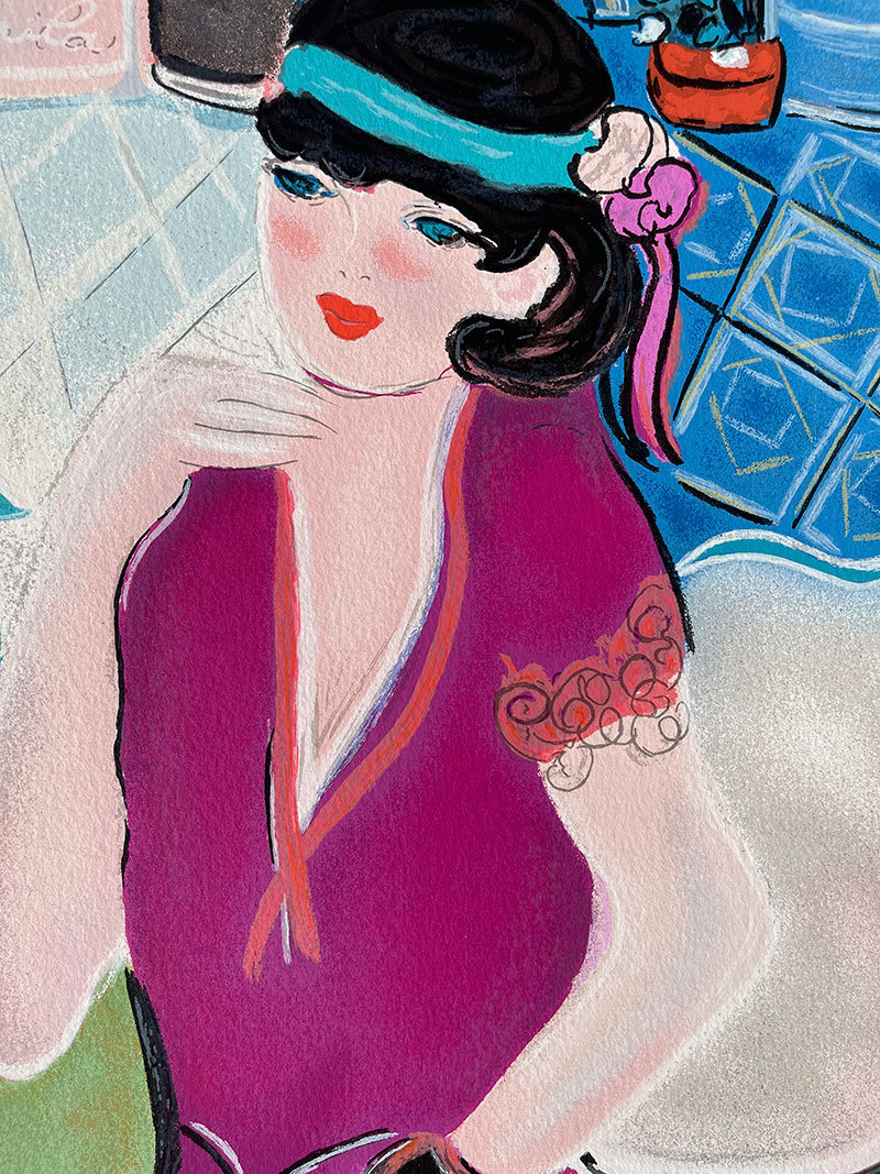 NIFAO El Patio Tiempo Camila Framed by Zule Wall Art Canvas Painting ...