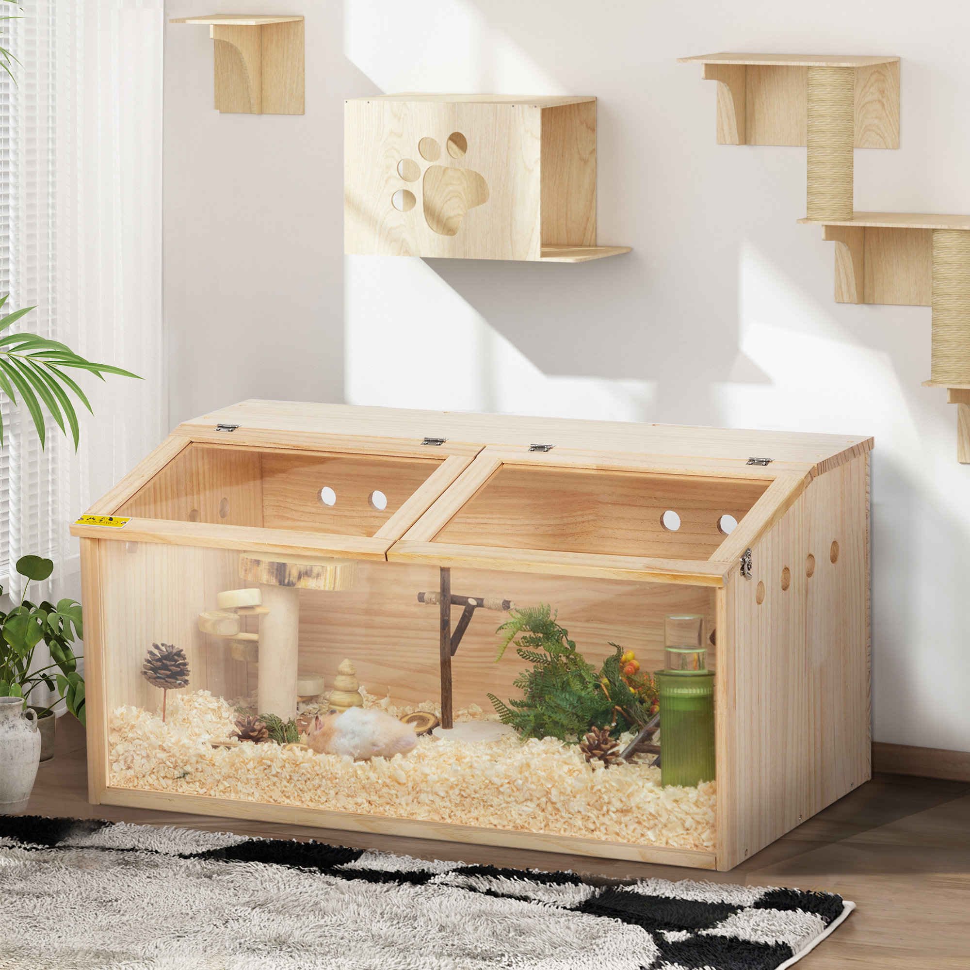 Tucker Murphy Pet™ Geronima Wooden Hamster Cage Openable Top with ...