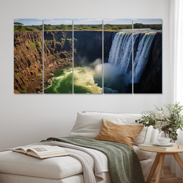 Design Art Victoria Falls Zambia Zimbabwe - Waterfall Metal Wall Art ...