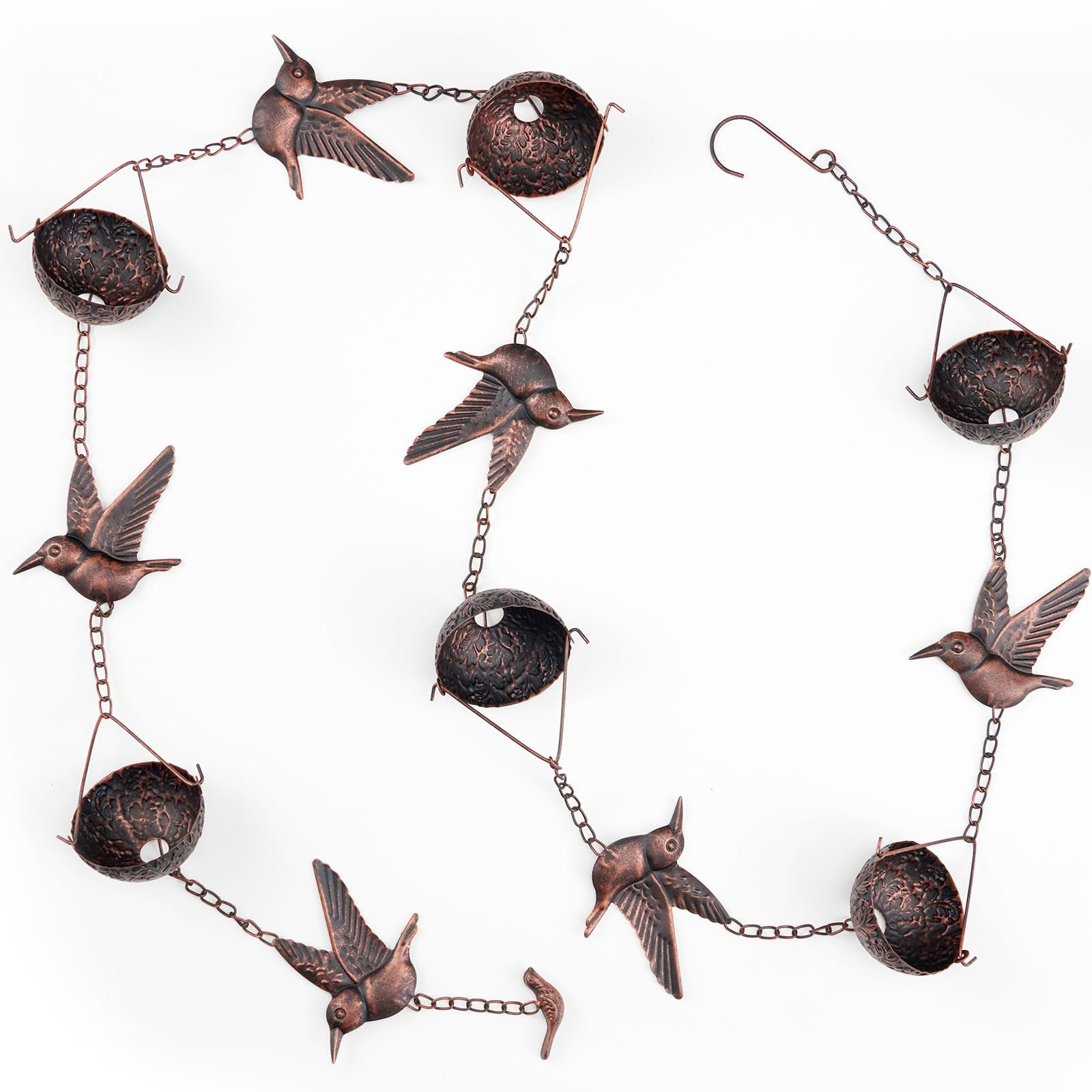 Arlmont & Co. 8.5FT Rain Chain, Hummingbird and Bowl Rain Chains for ...