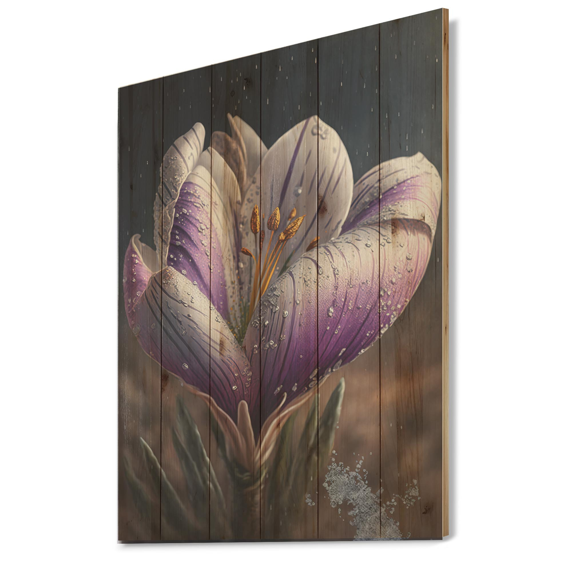 Red Barrel Studio Blooming Crocus III - Floral & Botanical Wood Wall ...