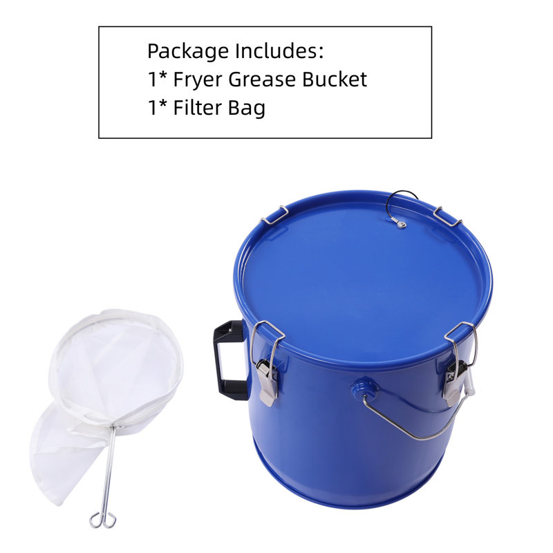 Prep & Savour Channan 6-Gal Oil Disposal Container Fryer Oil Bucket ...