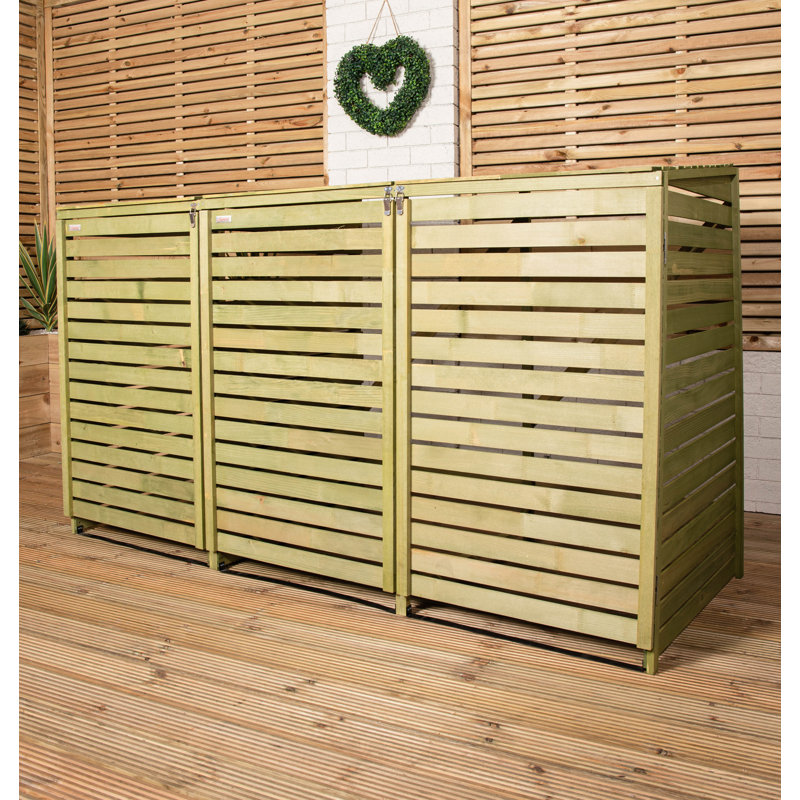 Samuel Alexander 2.02m x 1.22m Large Wooden Outdoor Garden Triple ...