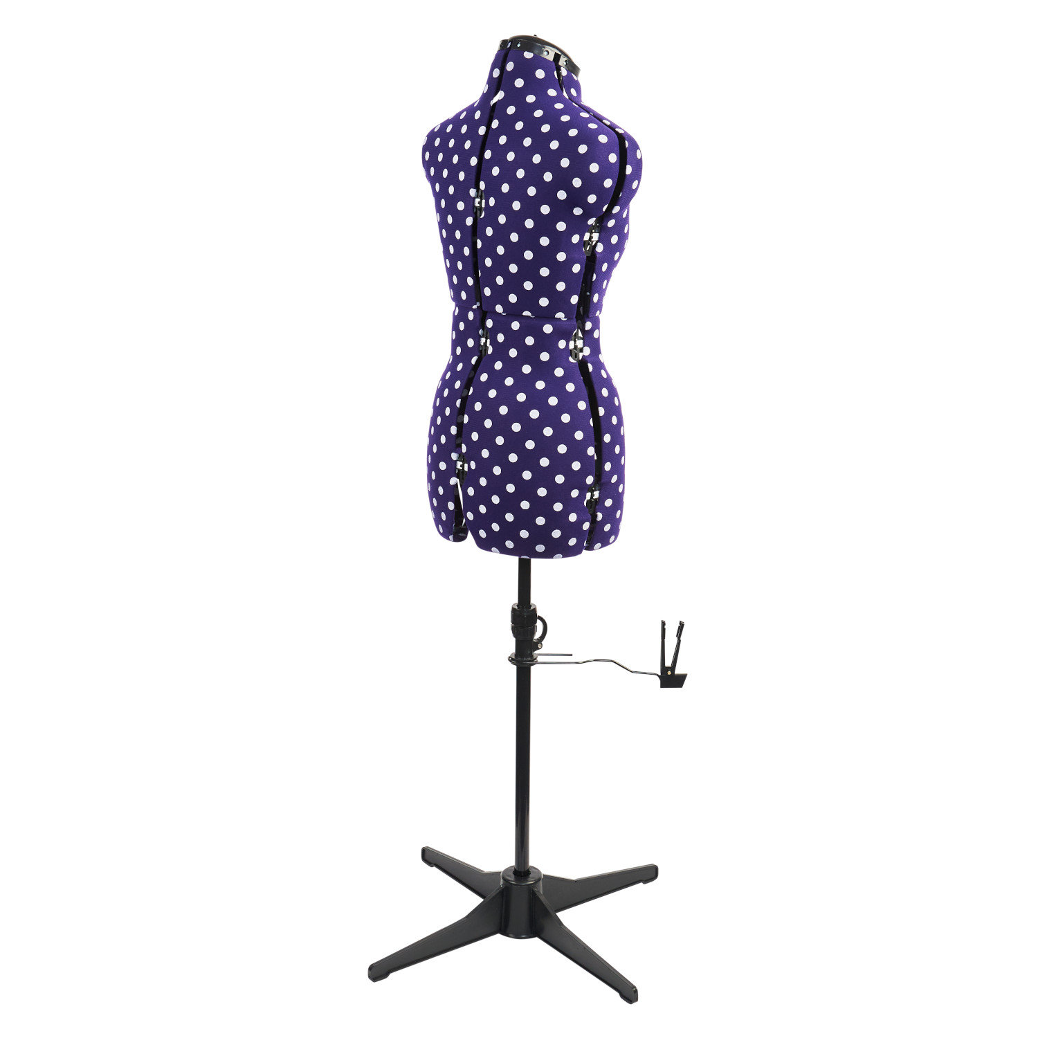 Ebern Designs Adjustable Dressmakers Dummy, In Purple Polka Dot With ...