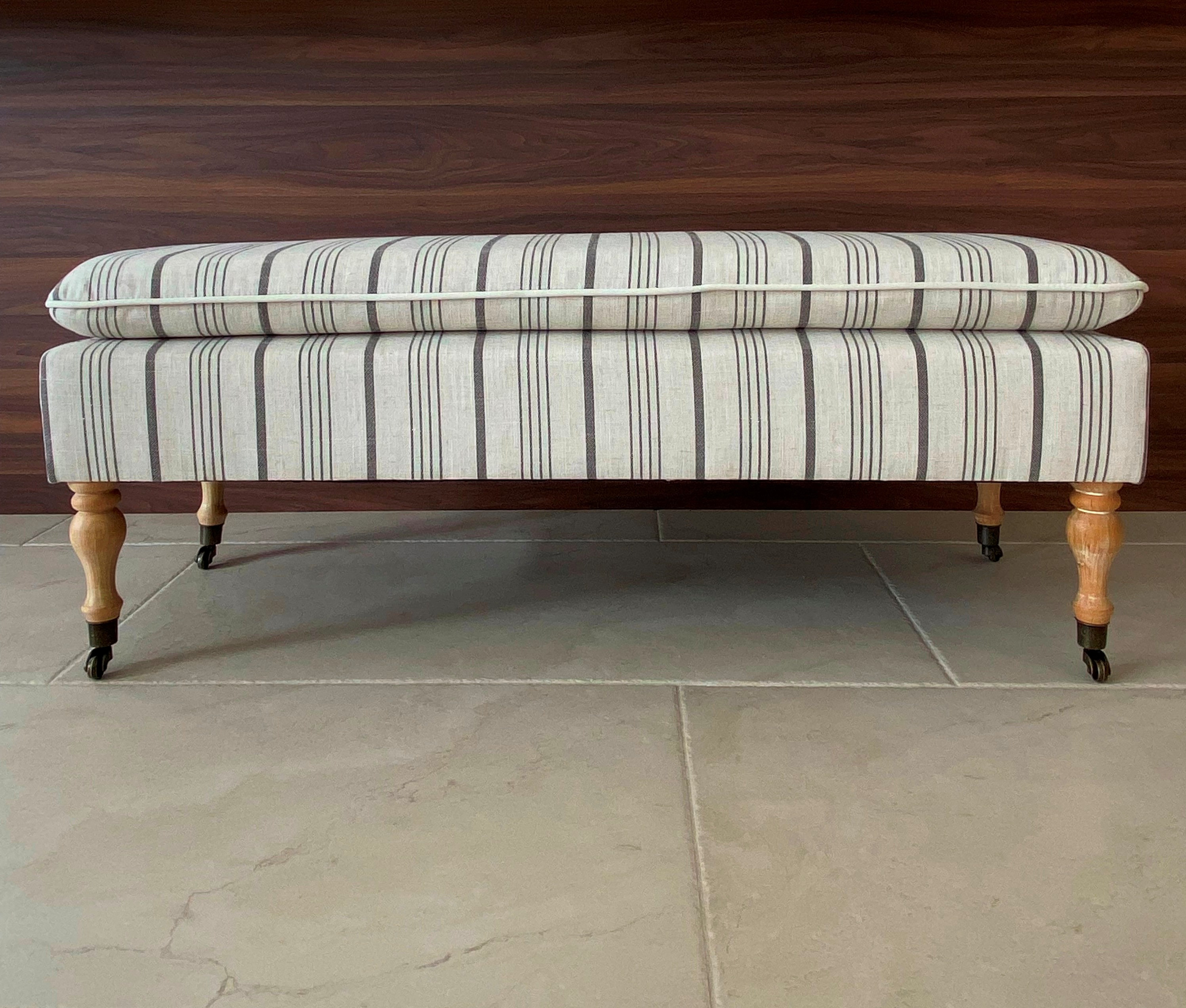 Rosalind Wheeler SEAT4U Atasia Bedroom Linen Ticking Stripe Fabric ...