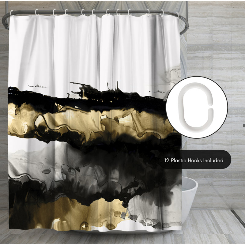 The Twillery Co.® Abstract Shower Curtain Drizzle by PI Creative Art ...