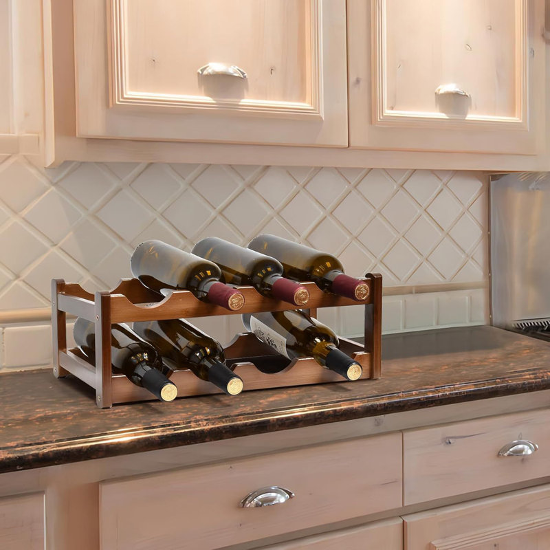 Lark Manor™ 8-Bottle 2-Tier Free Standing Wine Rack | Wayfair