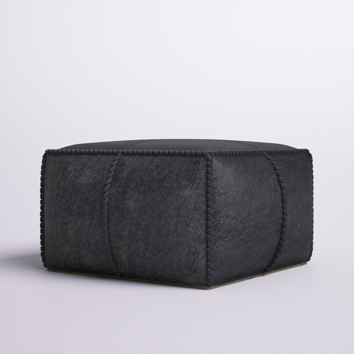 Viv + Rae Leather and Hair on Hide Pouf | Wayfair