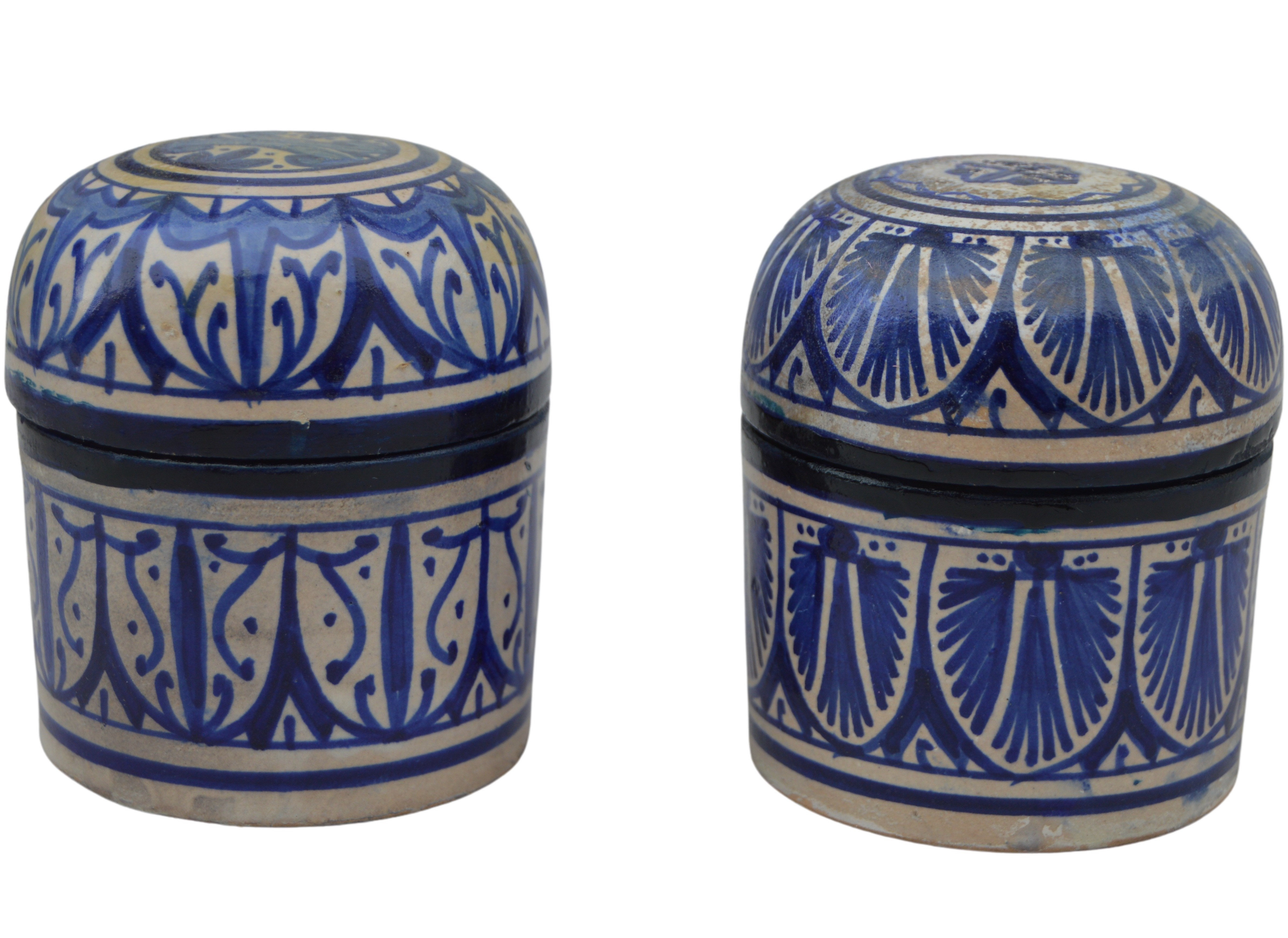 The Moroccan Room Mid 20th Century Moroccan Blue/White Fez-ceramic ...