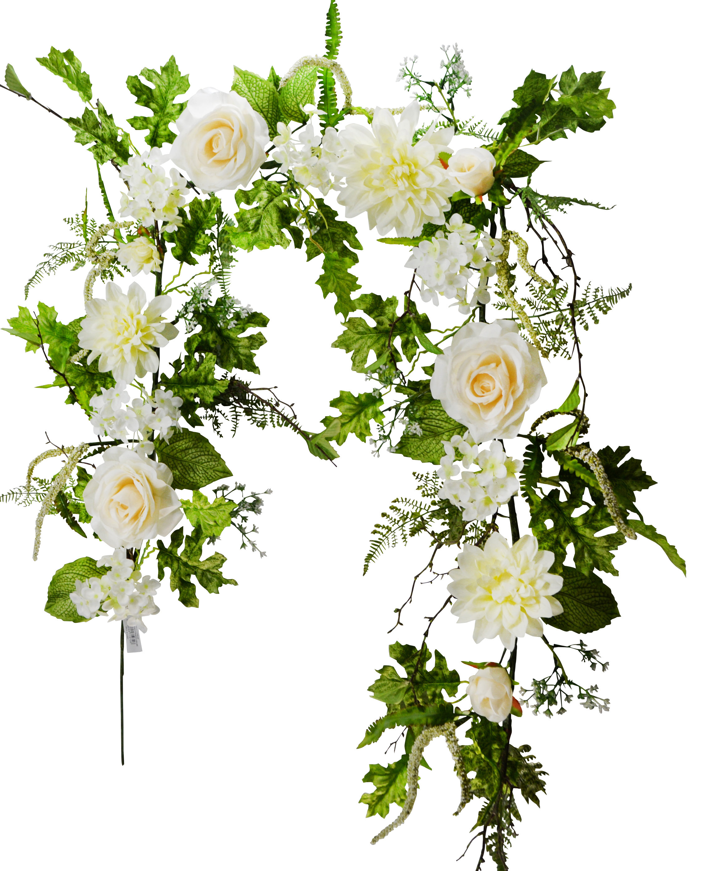 August Grove 6' Beautiful Rose Dahlia Hydrangea Garland & Reviews ...
