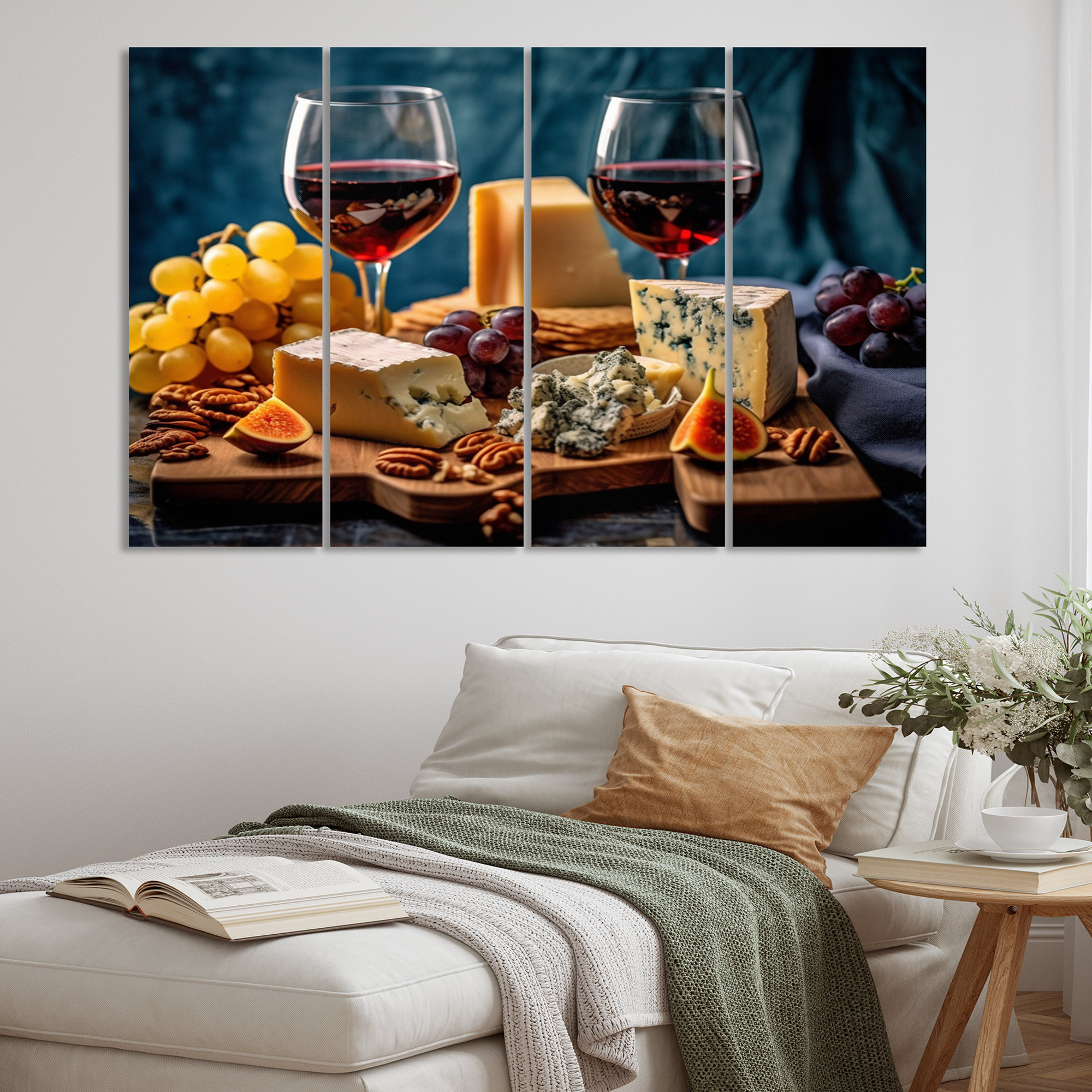 Design Art Gourmet Wine And Cheese Perfection I - Wine & Champagne ...