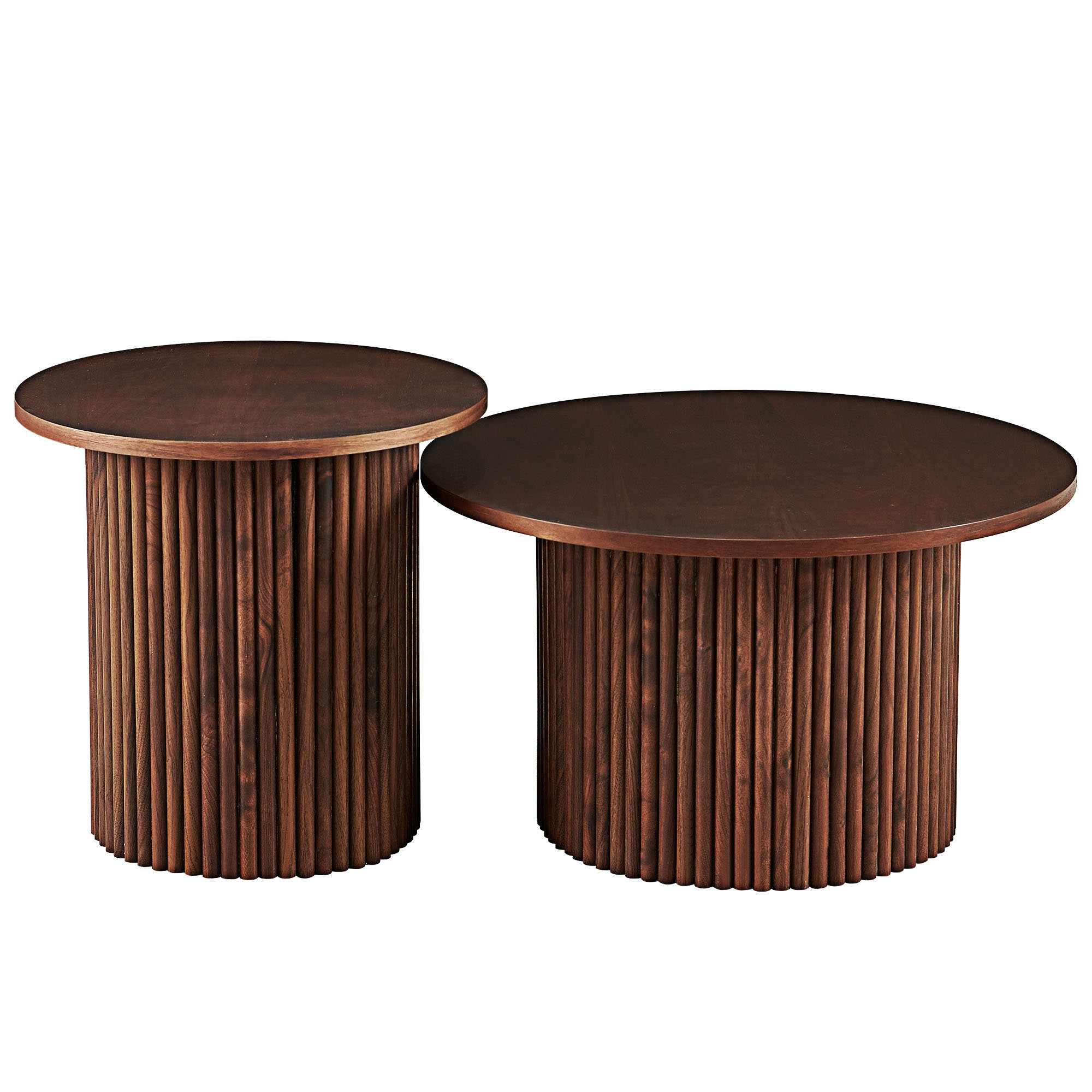 Corrigan Studio® Round Coffee Tables Sofa Side Table Set Of 2 | Wayfair