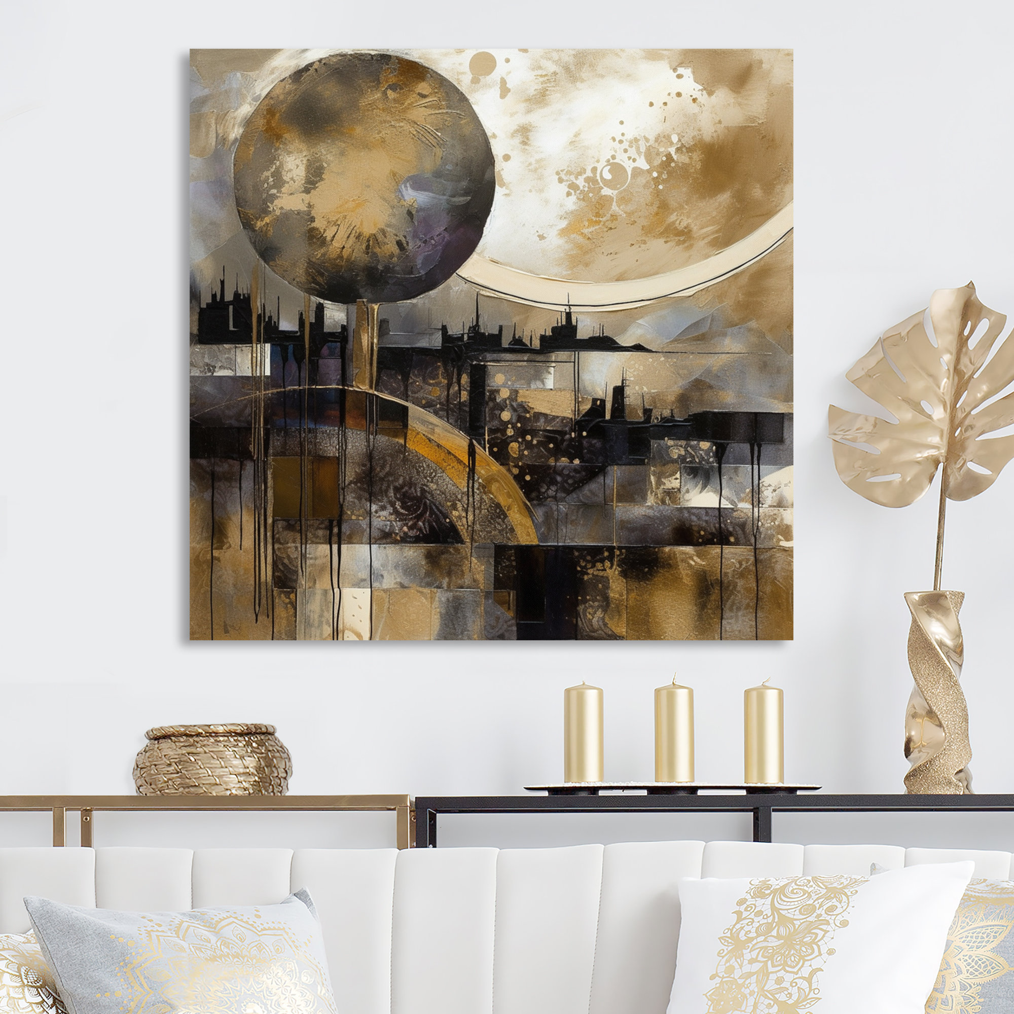 Wrought Studio™ Claghorn Exploring The Evolving Golden Moon II | Wayfair