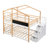Ophelia & Co. Twin Over Twin Bunk Bed With Roof, Windows, Blackboard ...