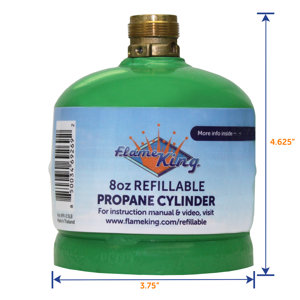 Flame King 1/2LB Refillable Empty Propane Tank for Small Propane Lamps ...
