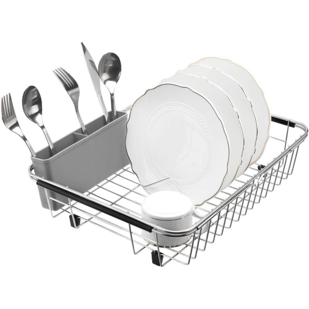 THE GLAMOUR BOUTIQUES Sink Dish Drying Rack, Heavy Duty Hard Plastic ...