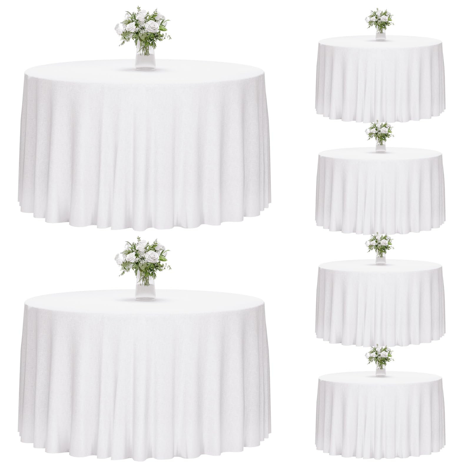 white polyester tablecloth wedding