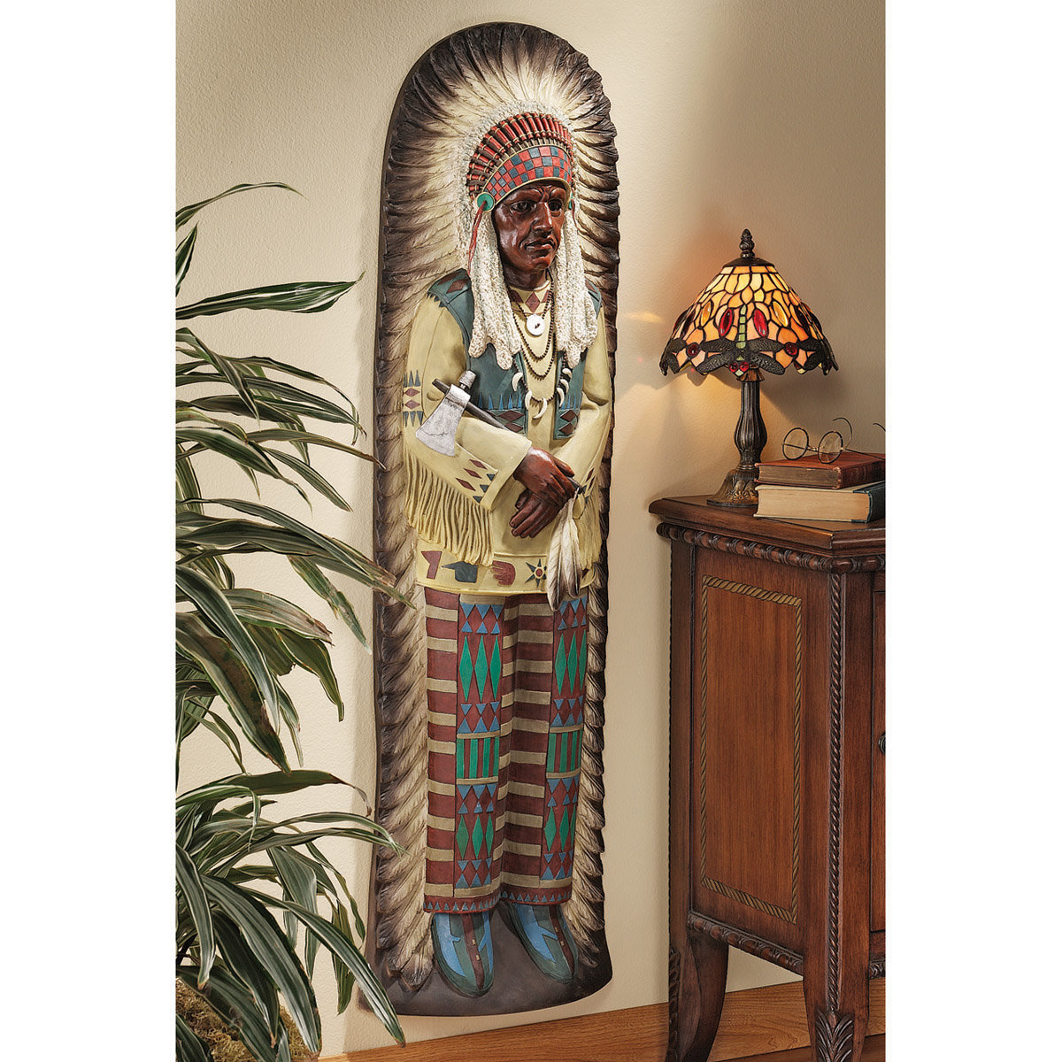 Design Toscano Chief Lone Raven Replica Turn-of-the-Century Advertising ...