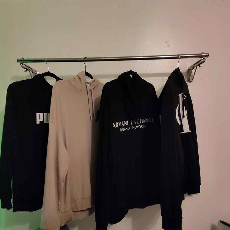 Rebrilliant Foldable Wall Mounted Clothes Rack,Stainless Steel ...