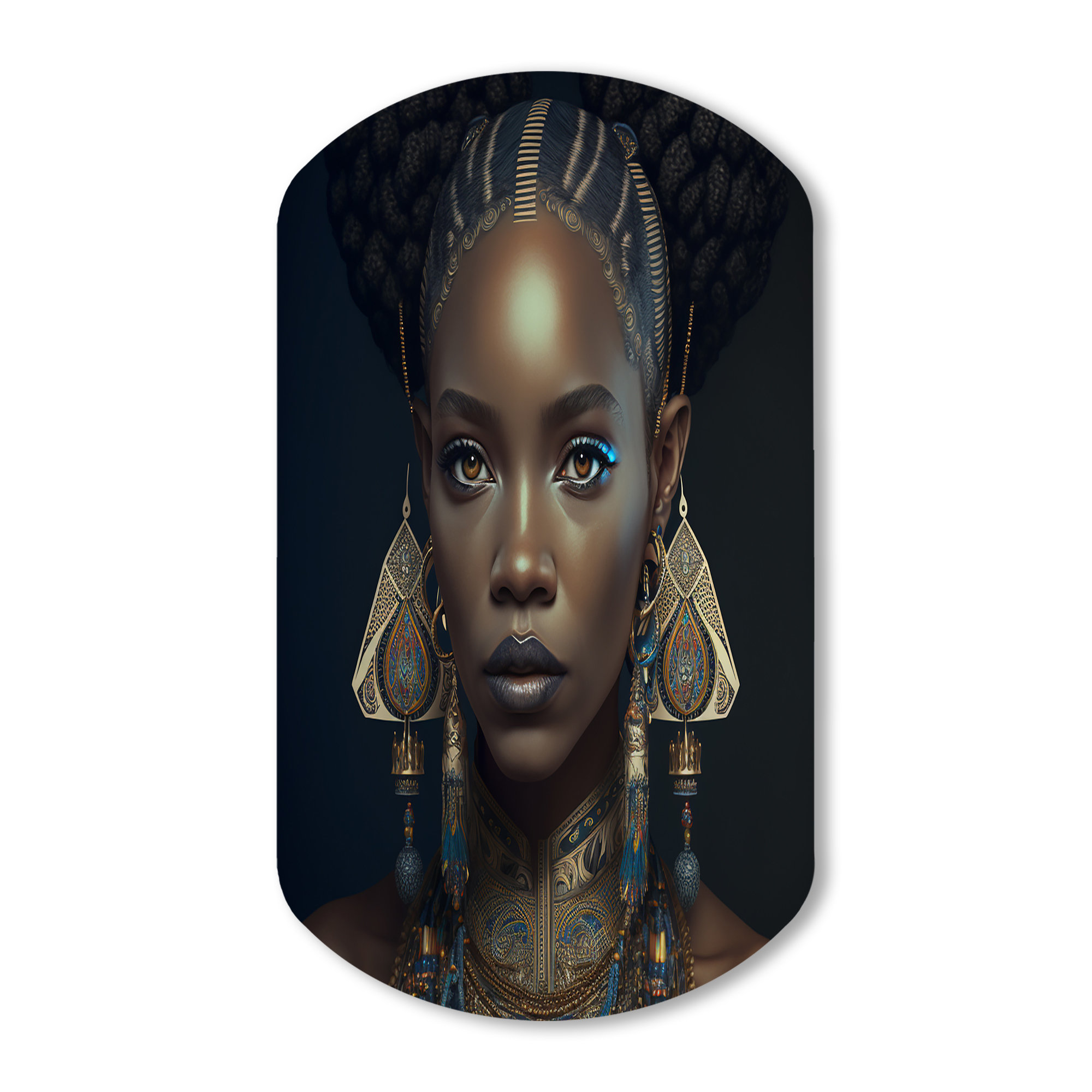 Dakota Fields Tribal African Woman IV - African American Cylinder Shape ...