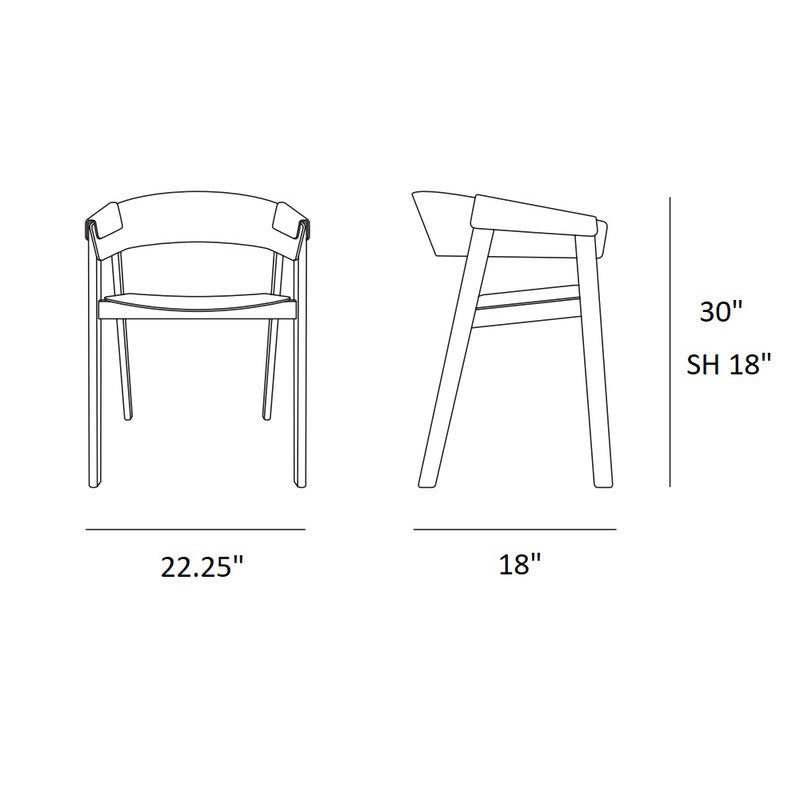 Corrigan Studio® Wooden Mid-Century Solid Wood legs Dining Chair | Wayfair