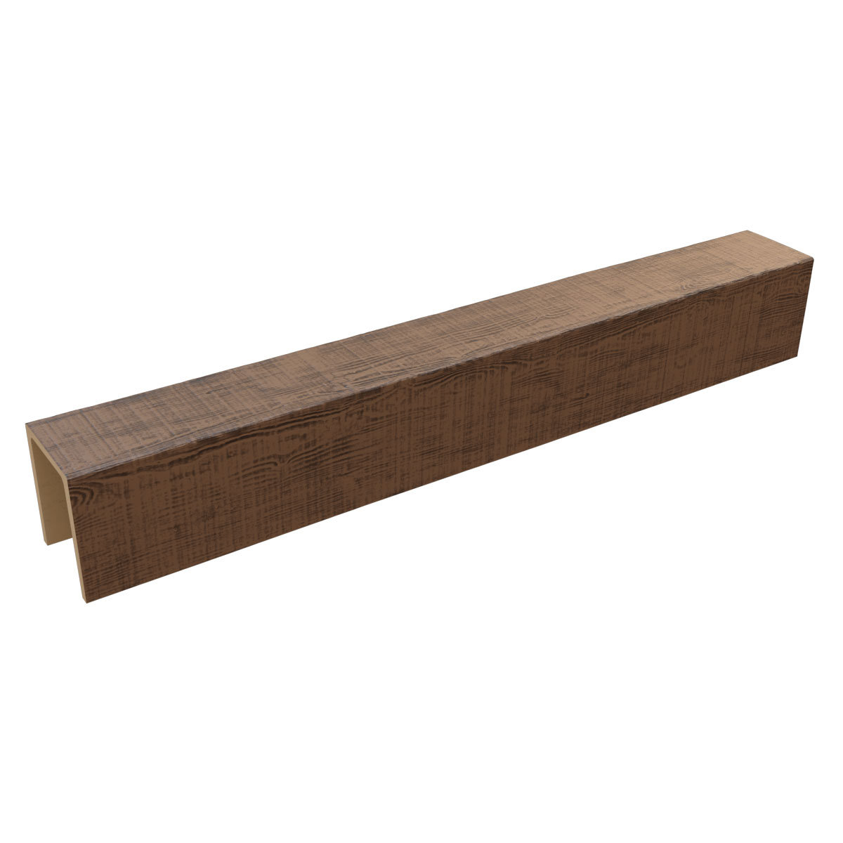 Ekena Millwork Heritage Timber Rustic Sawn Faux Wood 3-Sided Beam (U ...