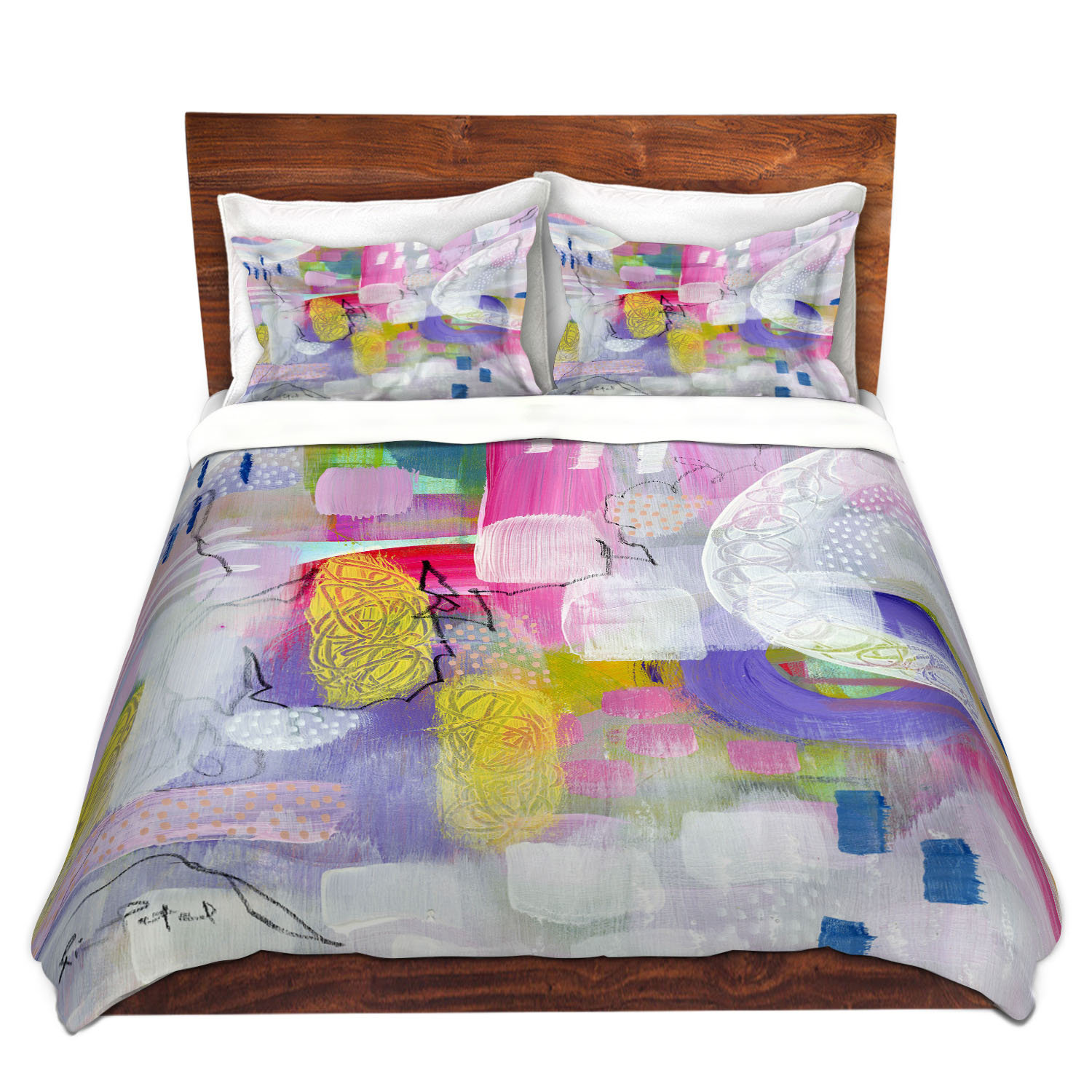 DiaNoche Designs DiaNoche Duvet Cover Sets Microfiber by Rina Patel Art - Tulip Fields | Wayfair
