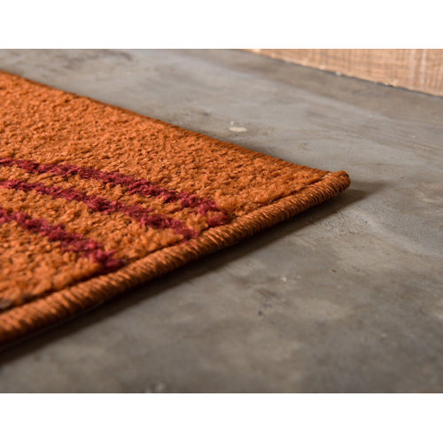 Latitude Run® Lilla Abstract Terracotta Area Rug & Reviews | Wayfair