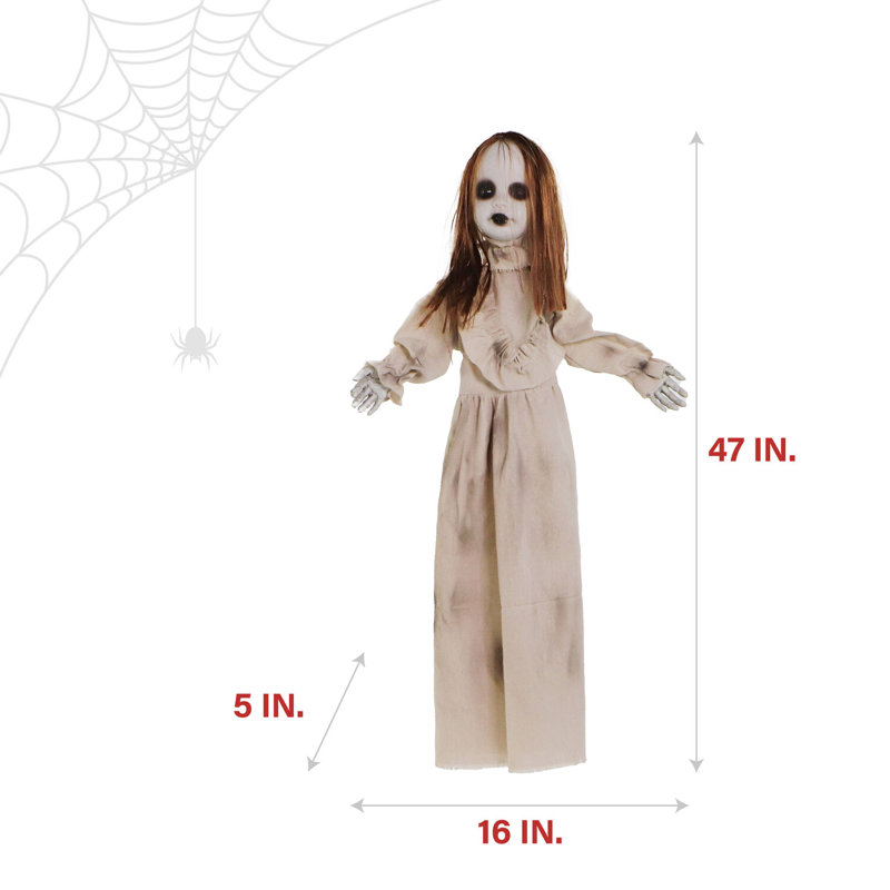 Haunted Hill Farm Floating and Talking Zombie Girl, Halloween ...