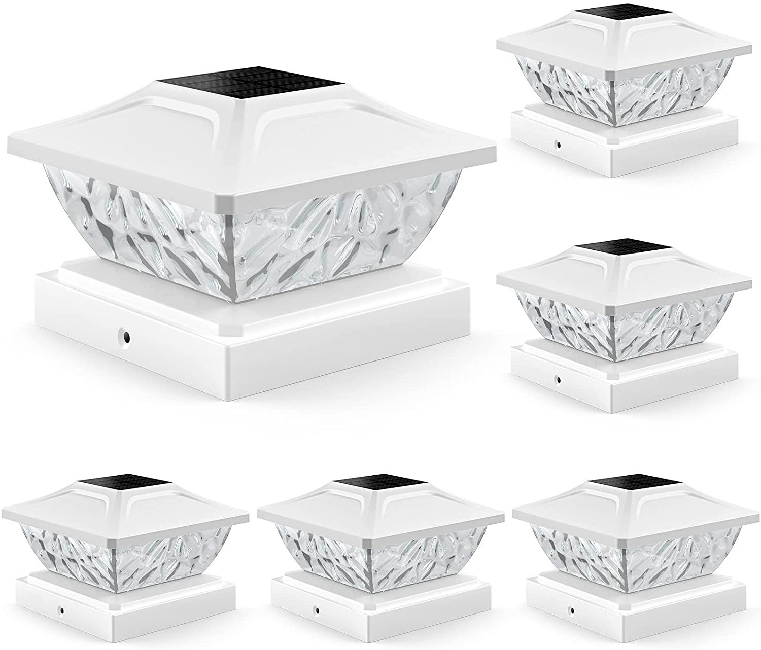 KOOPER Solar Post Cap Lights Outdoor, Kooper 6 Pack Led Deck Fence Cap ...