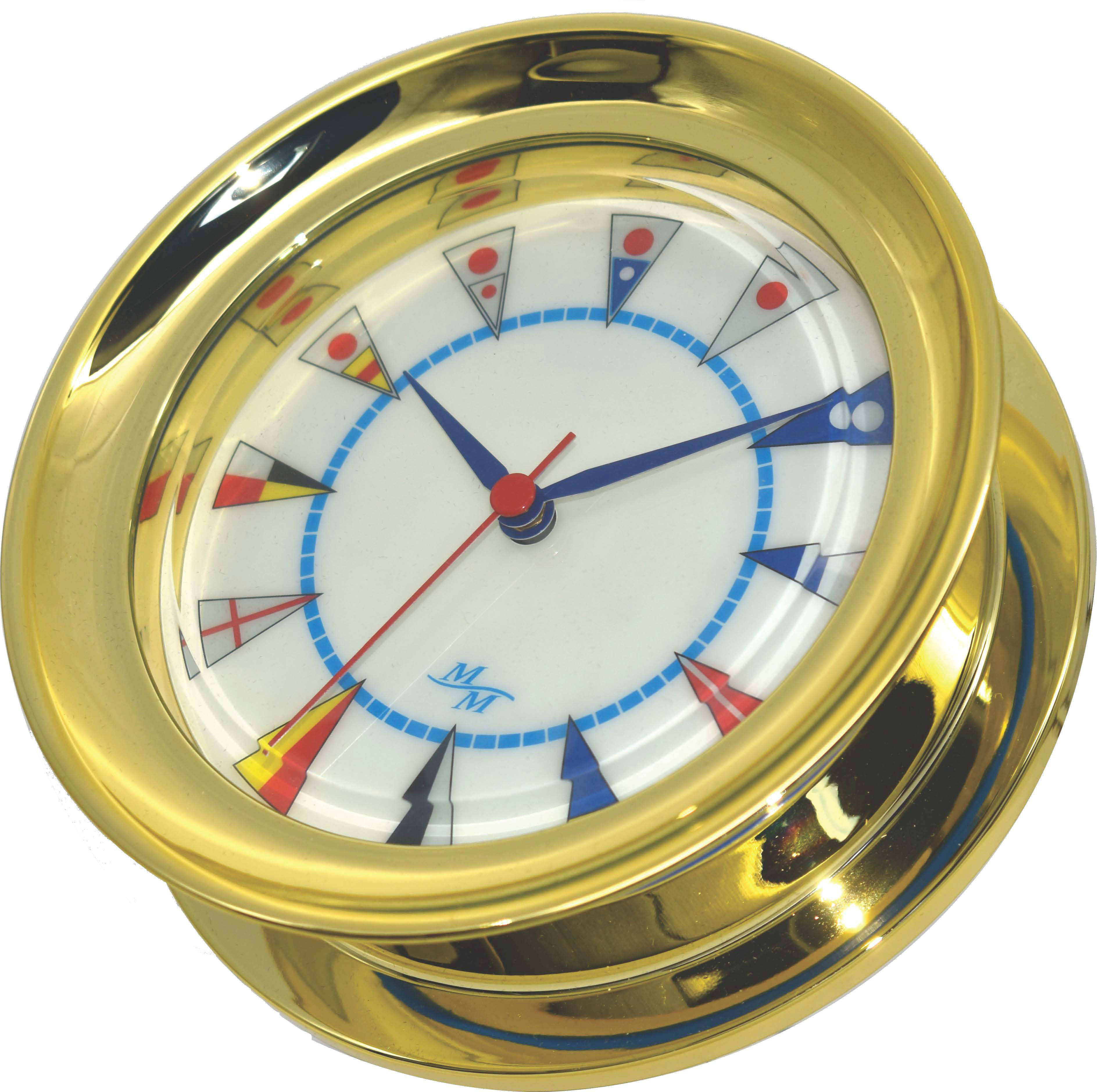 Master-Mariner American Voyager Nautical Windlass Clock, 5.85", Chrome ...
