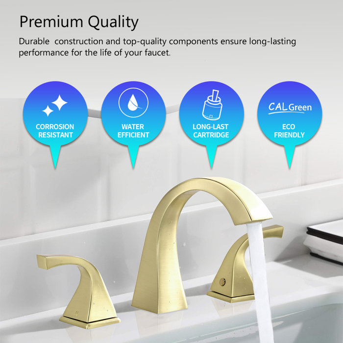 VANITYFAIR Widespread Faucet 2-handle Bathroom Faucet with Drain ...