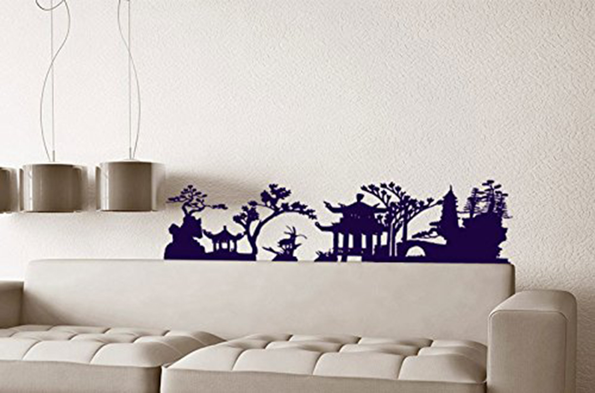 Dakota Fields Japanese Garden Skyline Inspirational Wall Decal | Wayfair