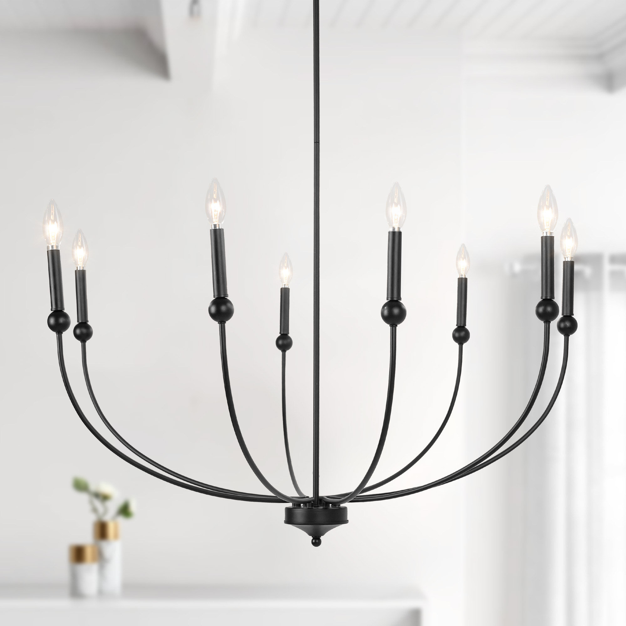 Gracie Oaks Ifill 8-Lights 39.8"W Large Candle Style Classic ...