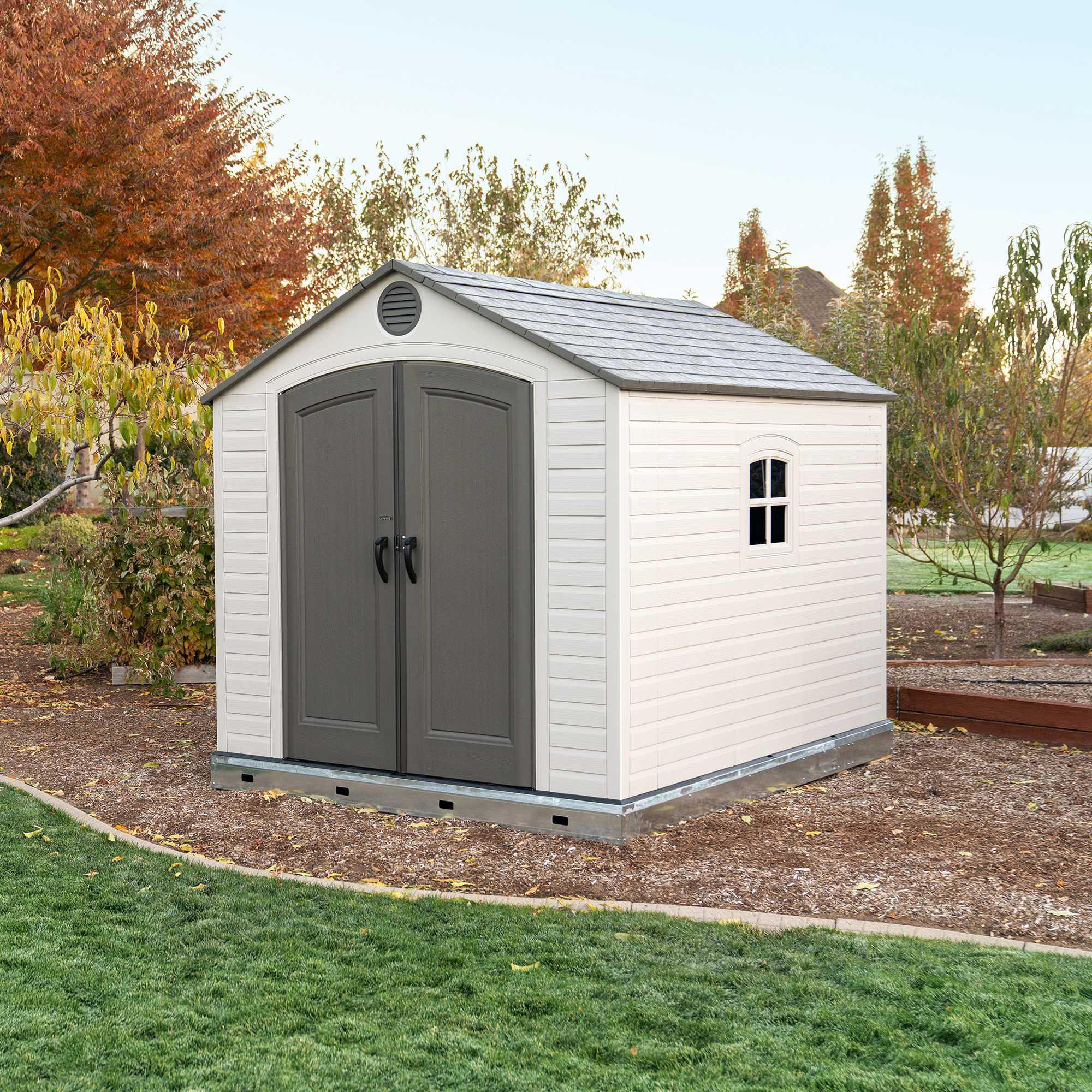 Lifetime 8 Ft. W x 10 Ft. D Plastic Traditional Storage Shed & Reviews ...