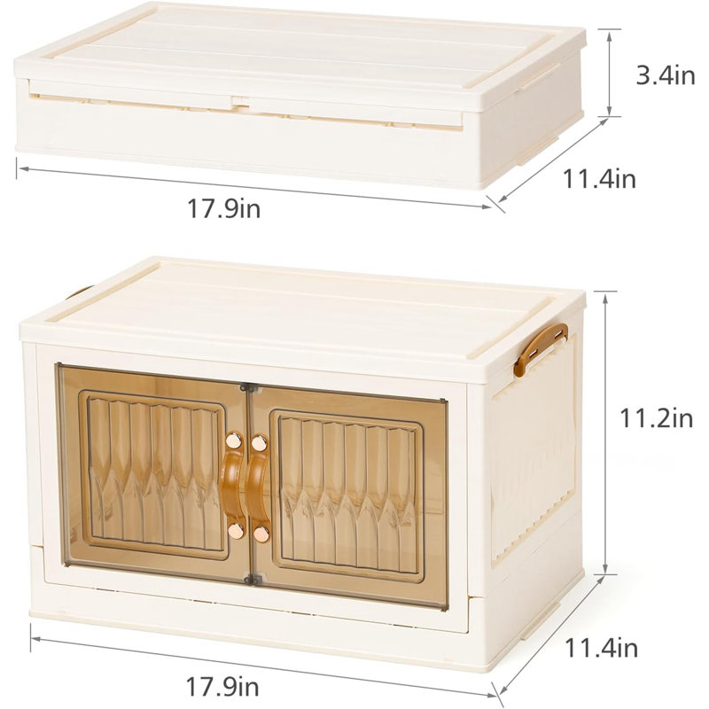 Rebrilliant Lynnsie 3 Drawer Stackable Drawer with Locking Wheels | Wayfair